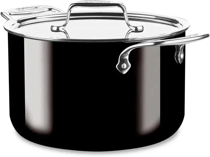 All-Clad - FusionTec 7 QT Non-Stick Stock Pot with Lid Onyx - 515415290