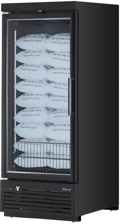 Turbo Air - Super Deluxe 36.6" Black One Swing Door Jumbo Ice ...